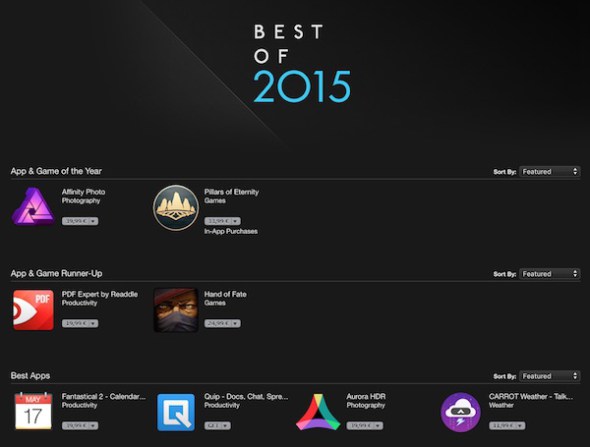 Apple App Store: Τα Καλύτερα Apps Του 2015 Για iPhone, iPad, Mac, Apple Watch & Apple TV